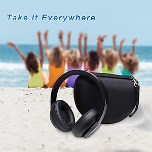 XANAD Headphones case for Beats Studio and Beat Solo Series/JBL Tune and JBL Live Series/TOZO ht2 Series/Anker Life Series/Bose QuietComfort Series, Fit All Folding Headphone（Outer Black+Inner Grey）