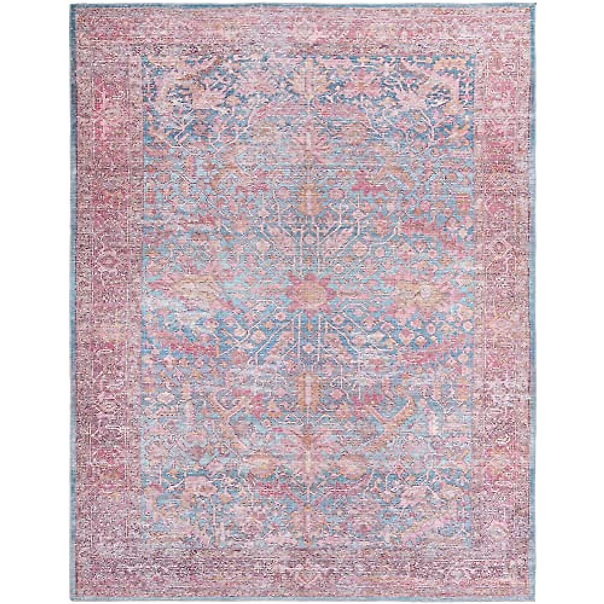 Unique Loom Mangata Collection Area Rug - Morgan (Rectangular 10' 6" x 13' 0", Antique Blue/ Gray)