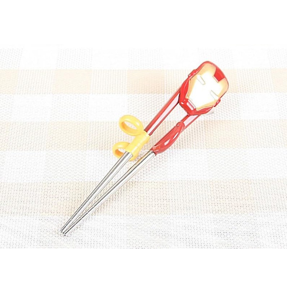 Lilfant Super Hero Stainless Steel Training Chopsticks for Right-hand, Made in Korea, 7.8in