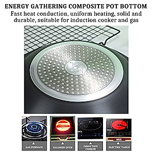 Chafing Dish Party Buffet Aluminum Alloy Non Stick Pan, Household Food Warmers Servers Tray with Fuel Holders, for Meat Vegetable Seafood Lobster Fish Head Bullfrog Pot,23cm
