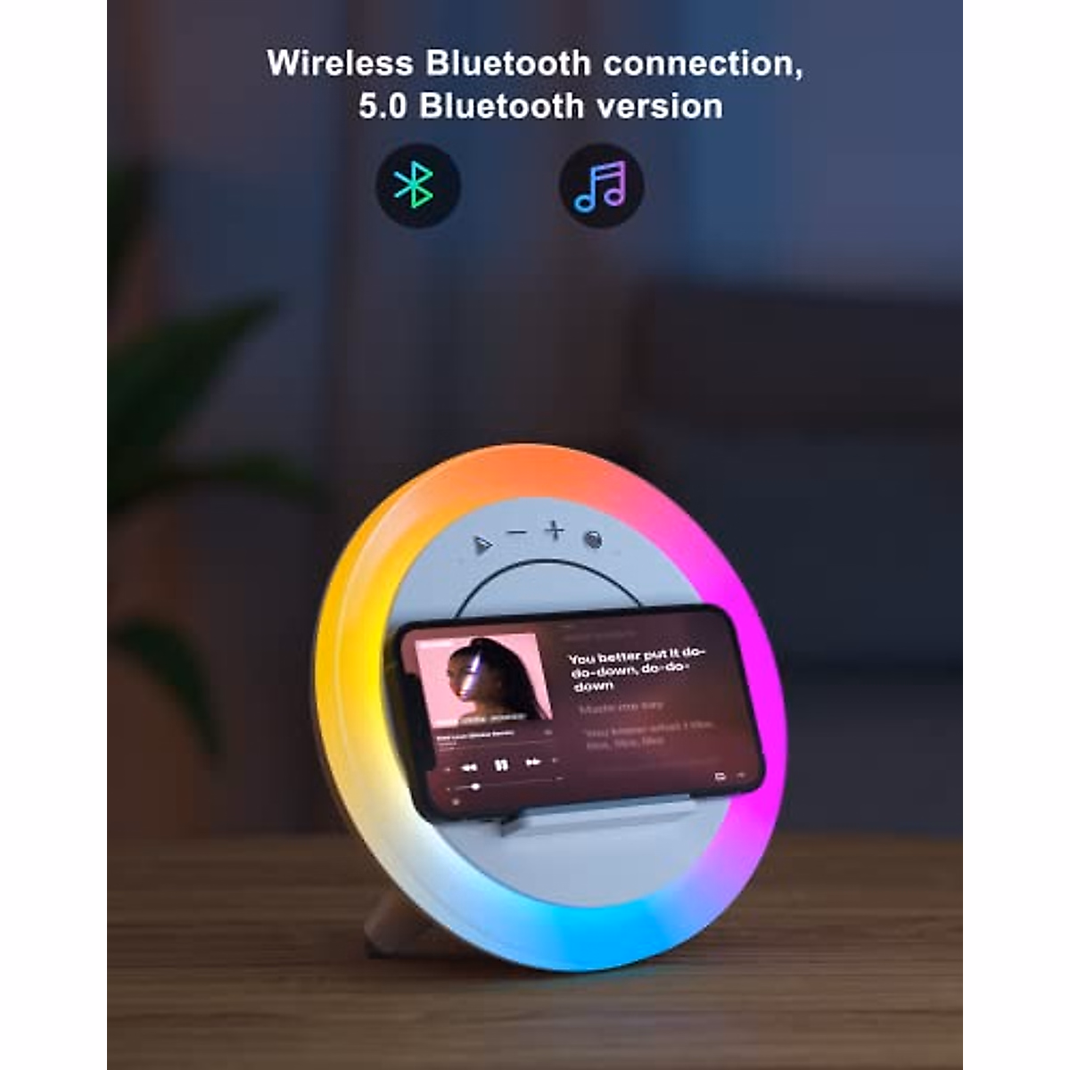 SIDVAR Wireless Charging Bluetooth Speake,Kids Bluetooth Speaker Best Birthday Gift Ideas for Teenage, Music Gifts,Teenage Year Old Girl Boy/Please use The Original Adapter(10W Wireless Charging)