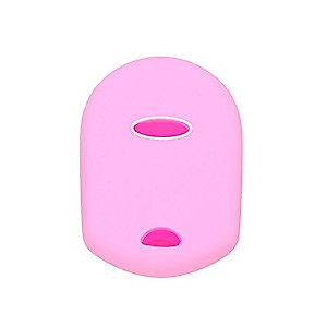 SEGADEN Silicone Cover Protector Case Holder Skin Jacket Compatible with Ford 3 Button Remote Key Fob CV2705 Pink