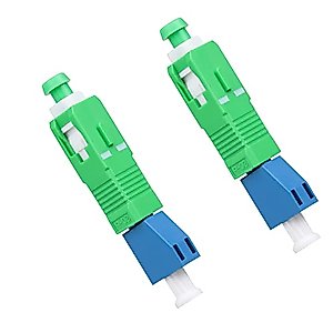 2Pcs Singlemode SC/APC Male to LC/UPC Female Adapter Fiber Optic Connector FTTH Adaptor Convertor for Visual Fault Locator