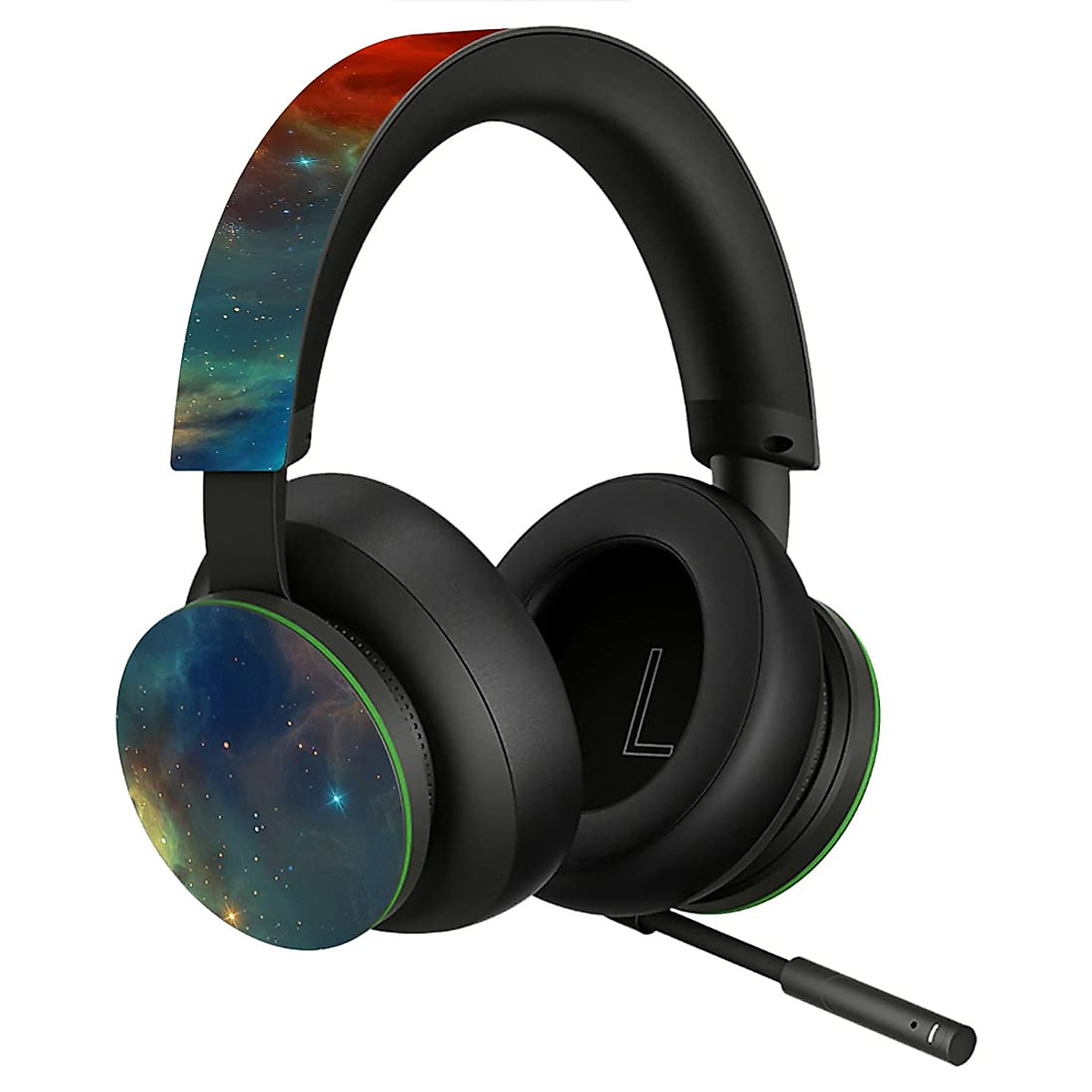 PlayVital Orange Star Universe Custom Vinyl Skins for Xbox Core Wireless Controller, Wrap Decal Cover Stickers for Xbox Series X Console Controller