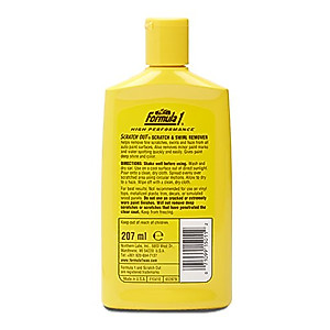 Formula 1 Scratch Out Car Wax Polish Liquid (7 oz) - Car Scratch Remover for All Auto Paint Finishes - Polishing Compound for Moderate Scratches, Bird Droppings, Tree Sap & Swirl Remover