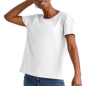 Hanes Essentials Oversized T-Shirt Pack, Cotton Tee for Women, Relaxed Fit, 3-Pack, White