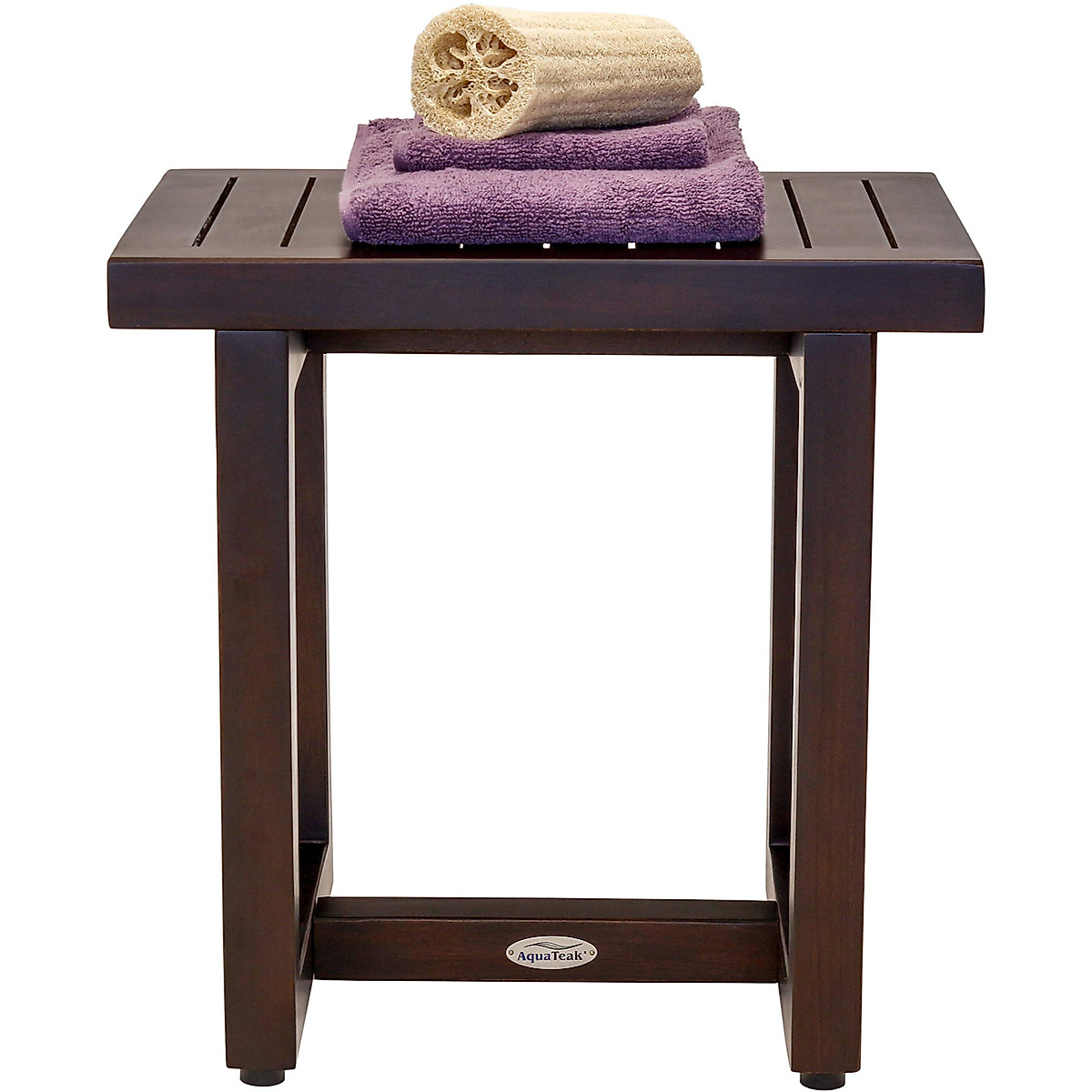 AquaTeak 18" Spa Mocha Teak Shower Bench