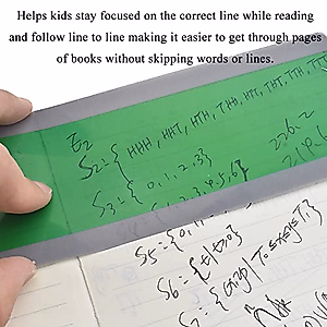 Acoeitl Guided Reading Highlight Strips Colored Overlay Bookmarks Tracking Rulers Focus Words Stop Jump Fun to Read Keep Sentence Organized Relax Eyes Reduce Glare for Dyslexia Student 6 Colors 6Pcs