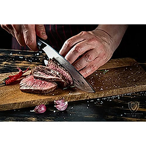 Dalstrong Guardian Chef Knife - 8 inch - Shogun Series ELITE - Ergonomic Design - Limits Fatigue - Japanese AUS-10V Super Steel Kitchen Knife - G10 Handle - w/Sheath