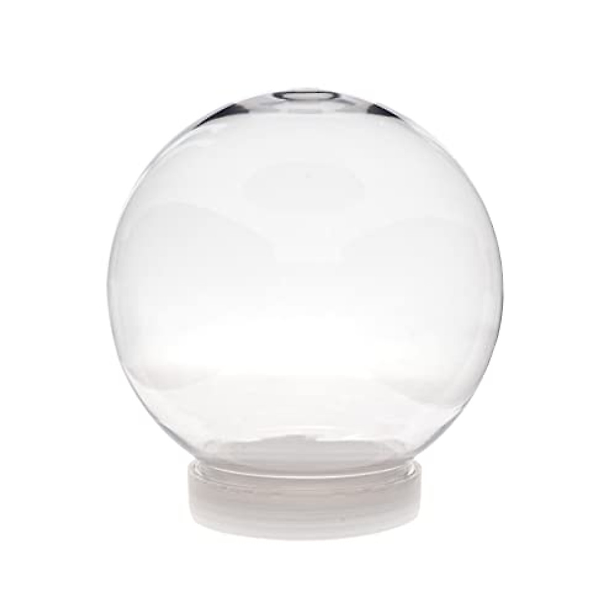 Creative Hobbies 5 Inch (130mm) DIY Snow Globe Water Globe - Clear Plastic with Screw Off Cap | Perfect for DIY Crafts and Customization