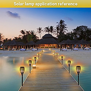 Aityvert Solar Lights, 43" Flickering Flames Torch Lights Outdoor Waterproof Landscape Decoration Lighting Dusk to Dawn Auto On/Off Security Flame Lights for Yard Garden Pathway Driveway (1 Pack)