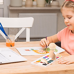 2 Pcs Unfinished Wood Peg Dolls Mini People Doll Robot Wooden Figures Decorative Peg Dolls Toy for Painting DIY Craft Art Projects