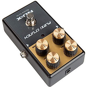 Briskdrop NUX Plexi Crunch Distortion Pedal Bundle with 2 Patch Cables, 6 Dunlop Picks, and String Winder Assorted Golden plexicrunch-psu 0