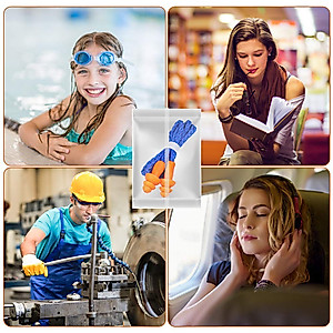 50 Pairs Ear Plugs for Sleeping, Hearing Protection Reusable Silicone Ear Plugs Noise Reduction, Individually Wrapped Earplugs for Shooting, Concerts, Swimming