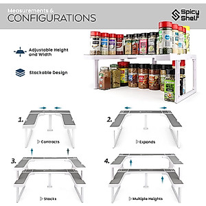 Spicy Shelf Patented Spice Rack and Stackable Organizer