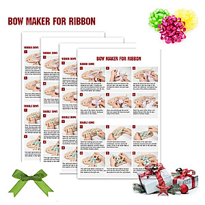 Bow Maker for Ribbon, Holiday Wreaths,Wooden Wreath Bow Maker Tool for Creating Gift Bows, Party Decorations, Hair Bows, Corsages, Holiday Wreaths, Various Crafts(Double-Sided)