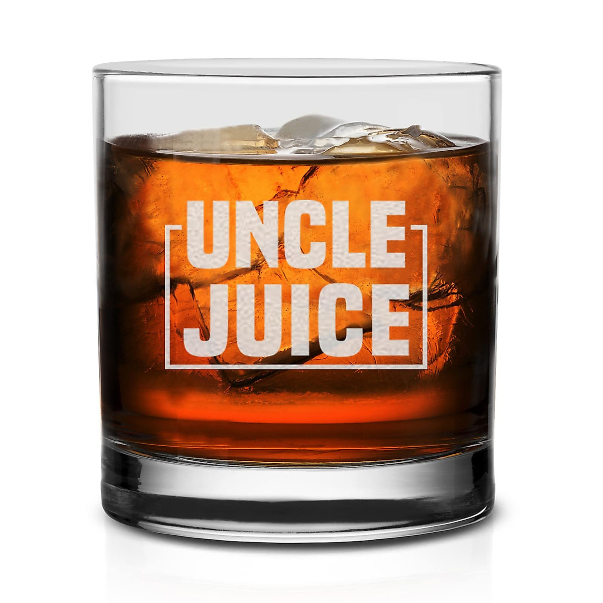 NeeNoNex Uncle Juice Whiskey Glass - Great Gift for Uncles - Special Uncle Rock Glass for Birthday Father’s Day Christmas