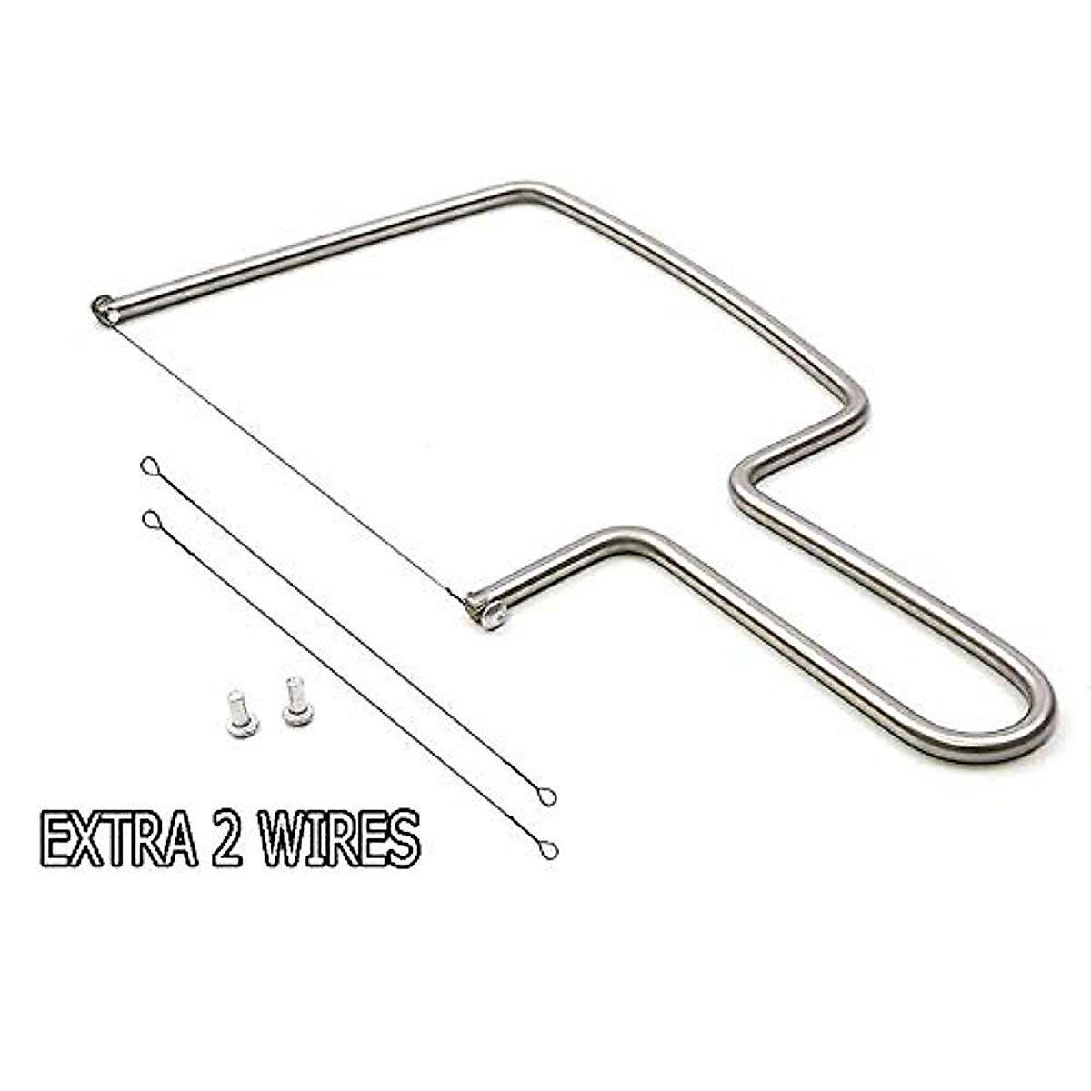 Cheese Slicer, Cheese Lyre Stainless Steel Cheese Wire Cutter - Cheese Knives Egg, Fruit, Dessert Slicer With Wire - Handheld Butter Cutter Tools for Soft Hard Block, With 2 Extra Wire