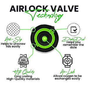 Burp Lids 12 Pack Curing Kit - Fits All Wide Mouth Mason Jar Containers - A Home Harvesting Essential. 12 lids + extraction pump. Vacuum sealed for successful cure.