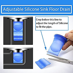 6 Pieces Shower Floor Drain Core Backflow Preventer One Way Valve Adjustable Silicone Sink Floor Drain Trap for Pipes Tubes in Toilet Bathroom Kitchen