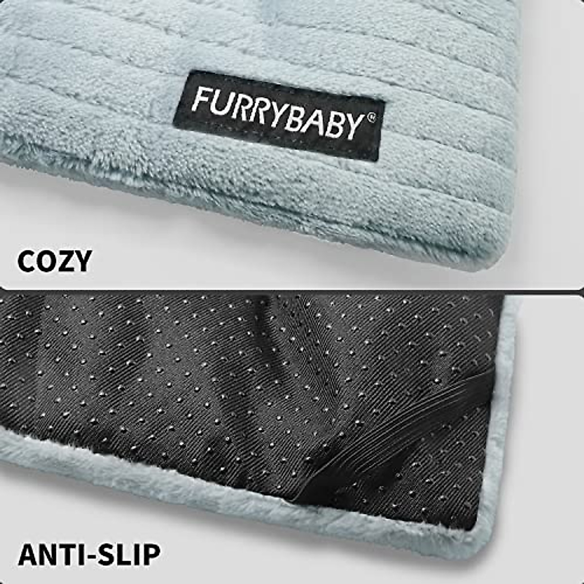 furrybaby Dog Crate Mat, Kennel Pad Cat Self Heating Pads with Removable Cover, Non Electric and Anti Slip Protection, Self Warming Bed for Indoor Puppy Kitty Dogs Cats