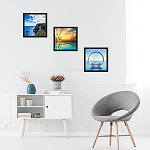 MENNTHUI 10x10 Black Picture Frame, Tabletop and Wall Mounting, Decoration for Photos, Paintings, Posters, Artwork