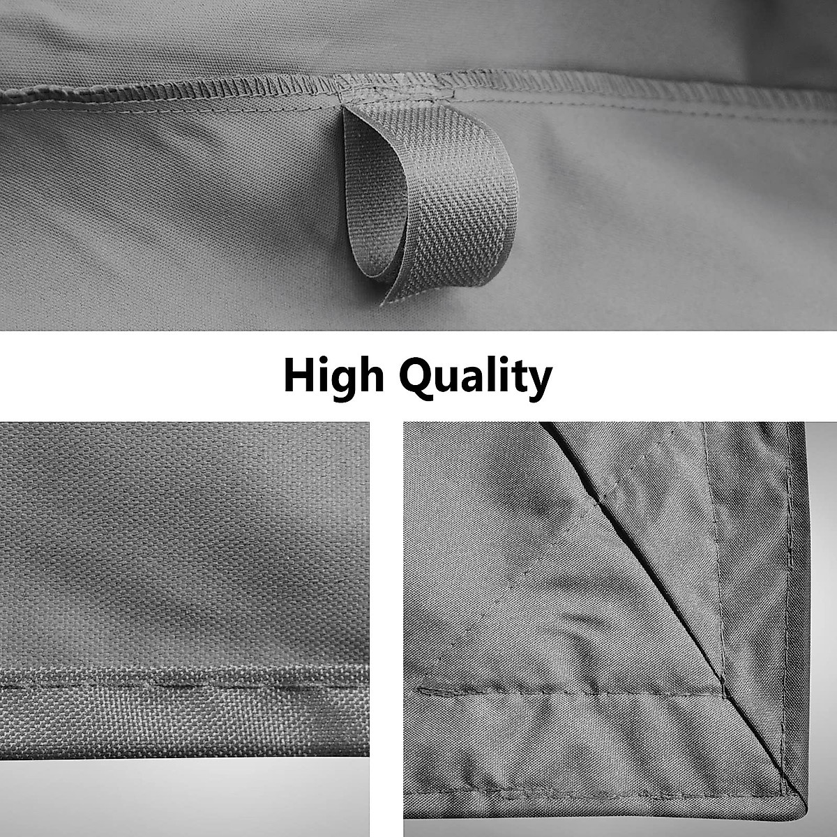 YardGrow 5x8FT BBQ Grill Gazebo Replacement Canopy Roof Double Tiered Outdoor Grill Shelter Canopy Top (Grey)