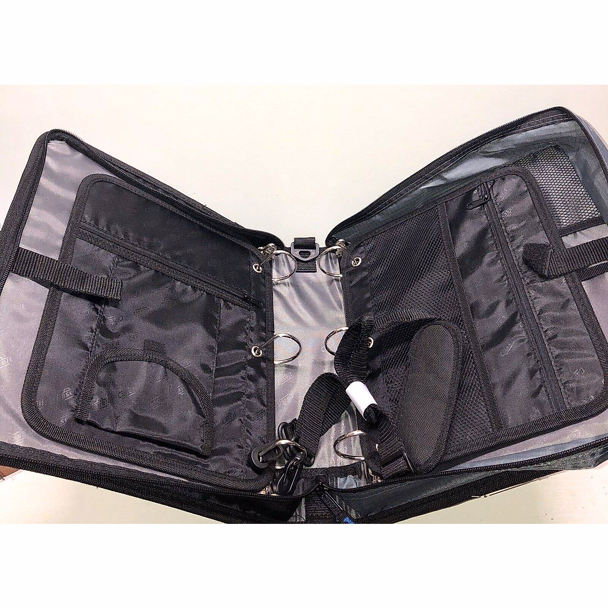 Case-it The Dual 2-in-1 Zipper - Two 1.5 Inch D-Rings - Includes Pencil Pouch - Multiple Pockets - 600 Sheet Capacity - Comes with Shoulder Strap -Dual-121-A-Blue