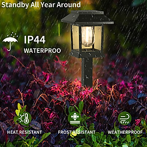 Solar Lights for Outside,10 Pack Waterproof Solar Garden Lights, Auto On/Off Solar Pathway Lights for Your Garden, Landscape, Path, Yard, Patio, Driveway,Walkway Decor