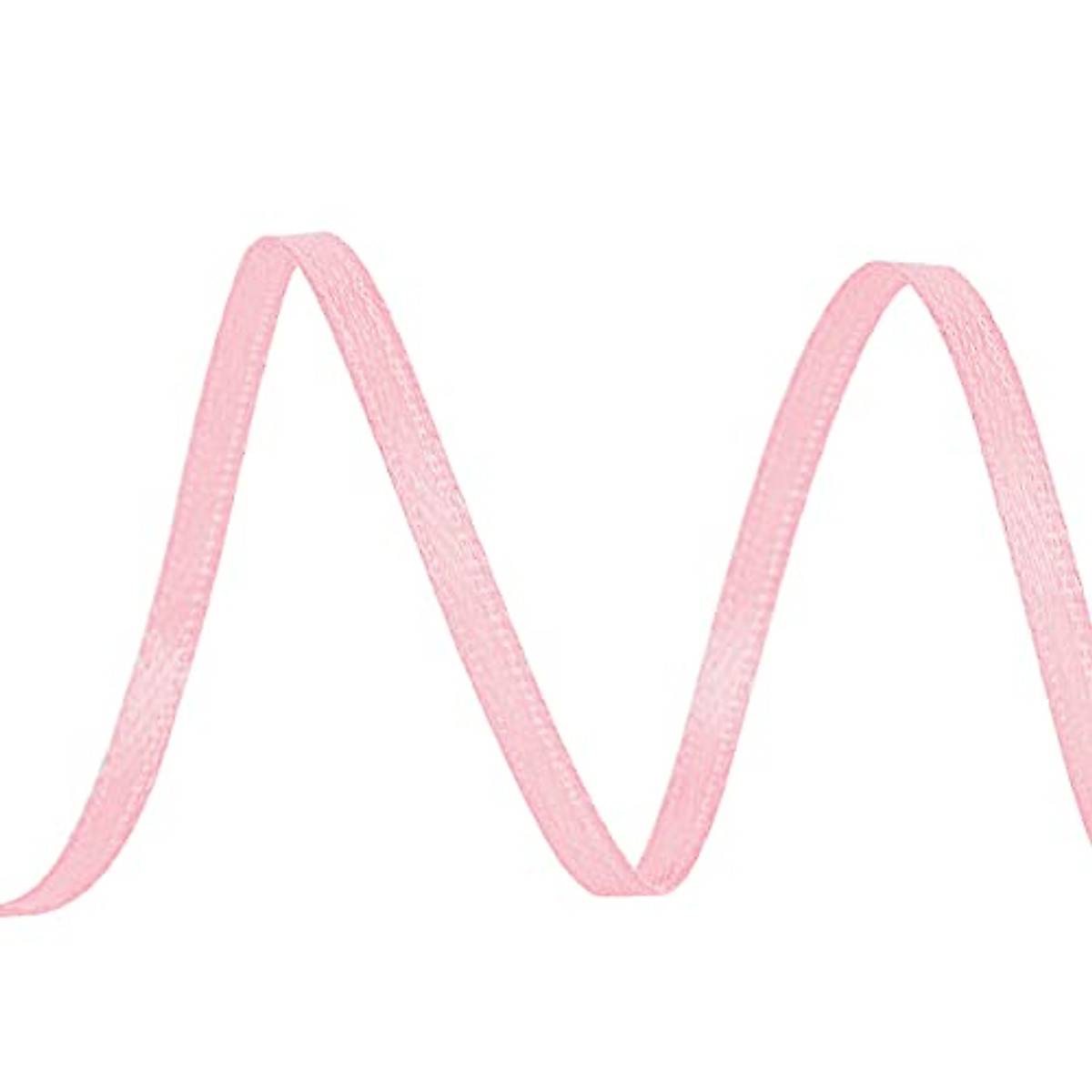 LIUYAXI Pink Double Faced Satin Ribbon, 1/8" X50 Yards, Thin Ribbons Perfect for Gift Wrapping DIY Craft Hair Bows Tag Floral Arrangement