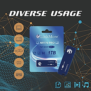 LinkMore NR770 1TB USB 3.2 Gen2 Flash Drive, Read Speed up to 1000MB/s, Write Speed up to 800MB/s, Thumb Drive