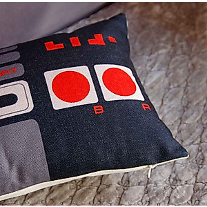 FAVDEC Decorative Game Pad Pillow Cover 12 Inches x 20 Inches, Throw Pillow Cover with Gamepad Pattern, Cover only