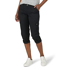 Lee Women's Ultra Lux Comfort with Flex-To-Go Cargo Capri Pant Black '10