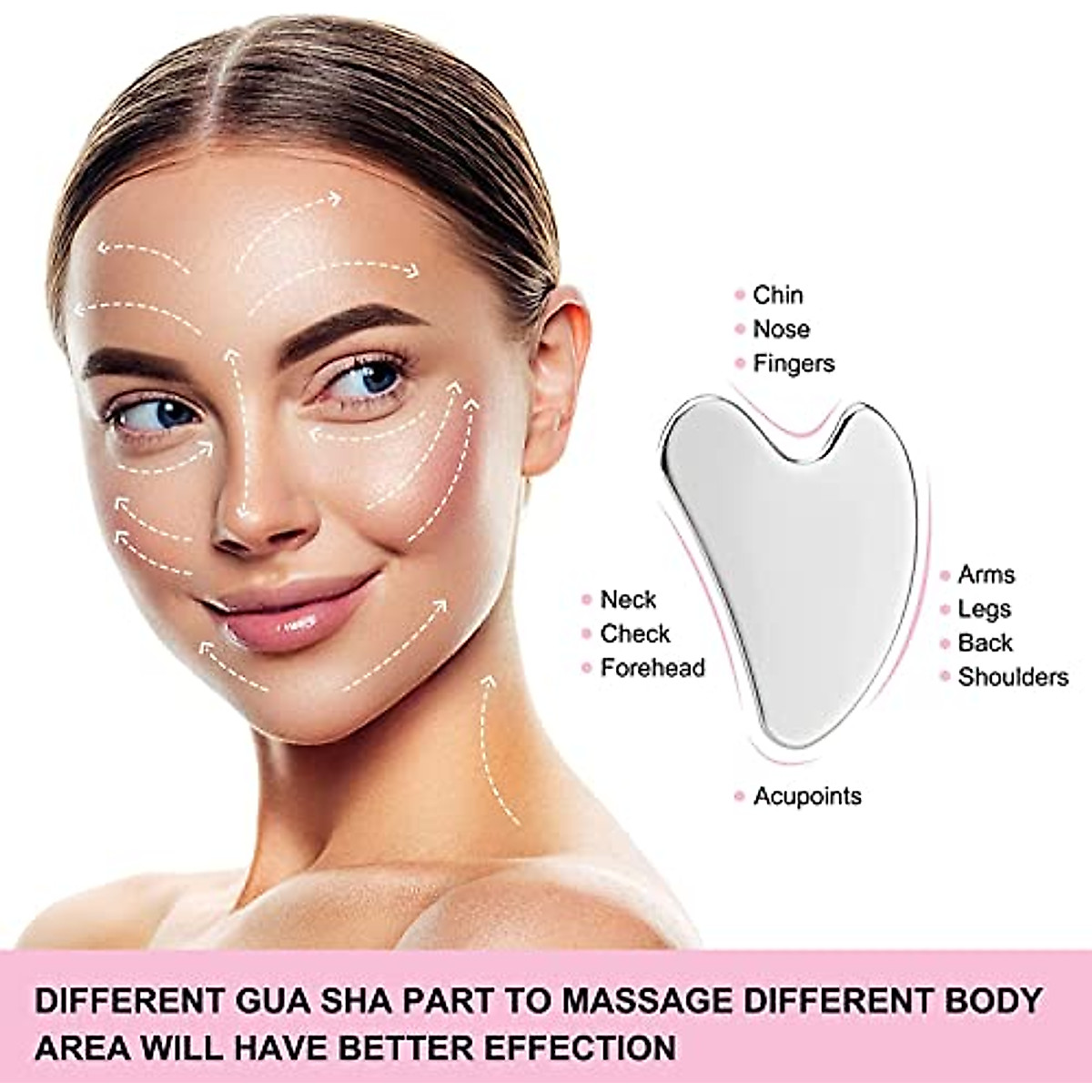 Wonderwin Ice Roller & Stainless Steel Gua Sha Facial Tools, Skin Care Gift Sets for Face & Eyes, Puffiness, Migraine, Pain Relief and Minor Injury, Self Care Gift for Women
