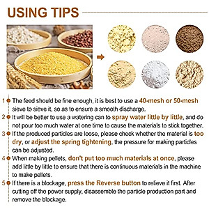 YUCHENGTECH Electric Animal Feed Food Pellet Machine Electric Pet Dog Pellet Food Mell Making Machine for Making Little Dog Duck Feed110V/60Hz (7mm for Small dog)