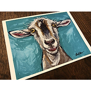 Goat art Print, Gizmo' Goat lover gift, Goat decor