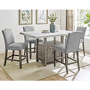 Steve Silver Grayson Counter Chair, 20 x 24.5 x 41.5, Driftwood