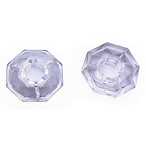 Jiayouy Clear Diamond Style Guitar Effect Pedal Footswitch Toppers Foot Nail Cap Protection Cap for Guitar Effect Pedal Protection Cap 16-Pack