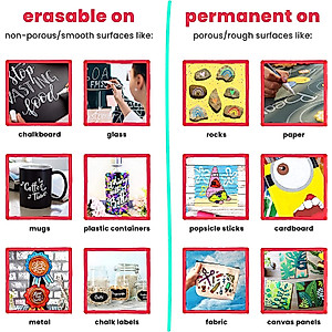 Chalkola 5 White Chalk Markers for Chalkboard Signs, Blackboard, Car Window, Bistro, Glass | 5 Variety Pack - Thin, Fine Tip, Bold & Jumbo Size Erasable Liquid Chalk Pens (1mm, 3mm, 6mm, 10mm, 15mm)