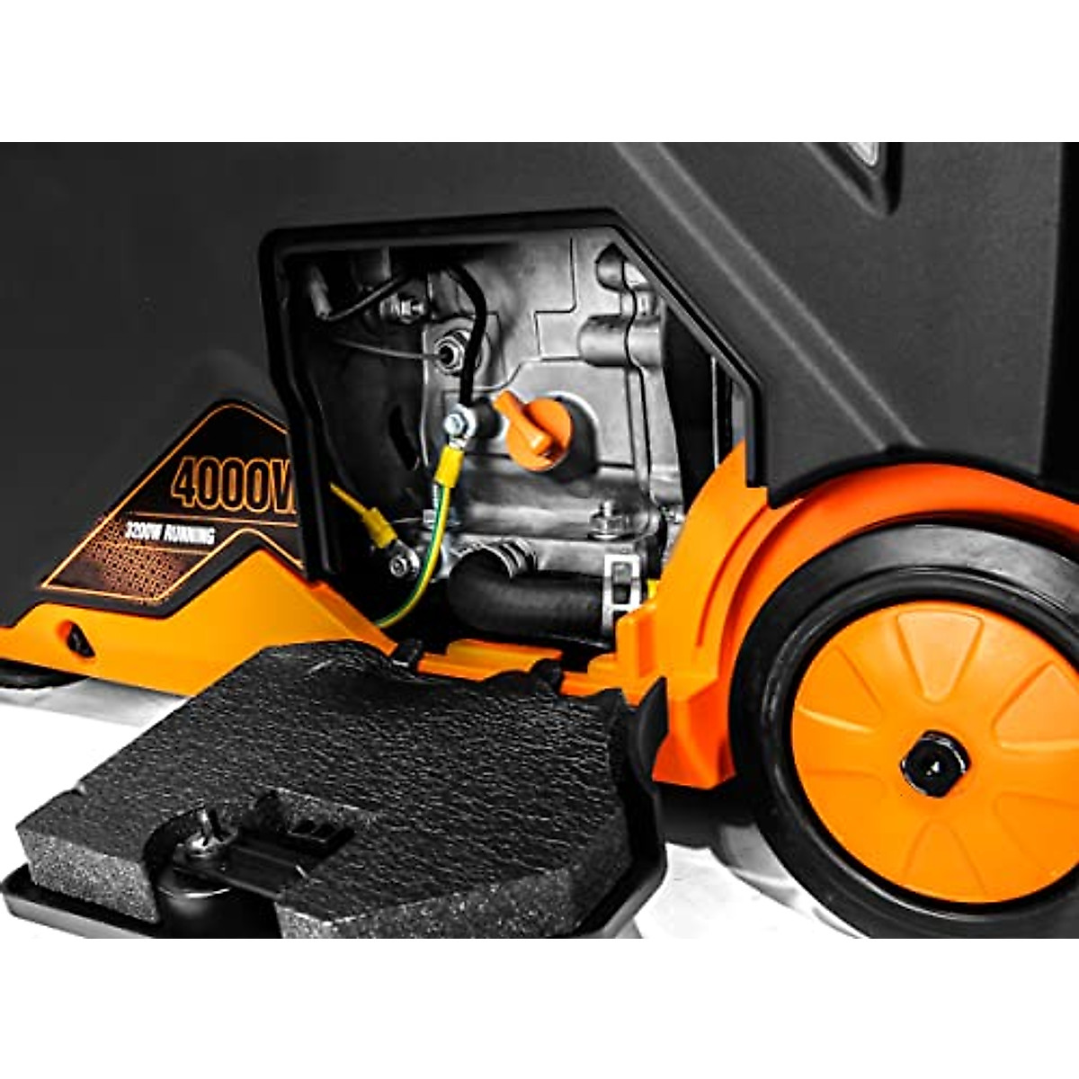 WEN 56400iX 4000-Watt Inverter Generator with Fuel Shut-Off and CO Shutdown Sensor, Black