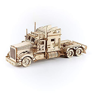 ROKR 3D Wooden Puzzle-Mechanical Car Model-Self Building Vehicle Kits-Brain Teaser Toys-Best Gift for Adults and Kids on Birthday/Christmas Day (Heavy Truck)