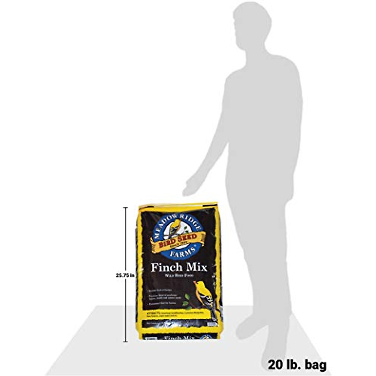 Meadow Ridge Farms Finch Mix Wild Bird Seed, 20-Pound Bag