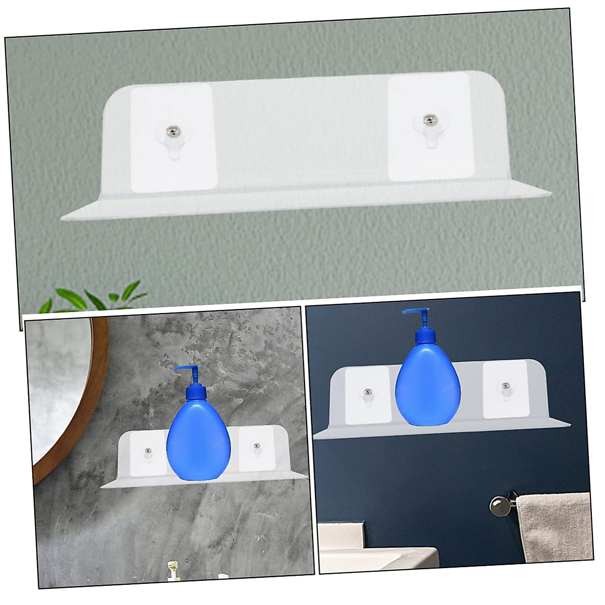 Zerodeko Acrylic Storage Rack Nursery Wall Shelves Children Storage Frame Durable Storage Shelf Versatile Acrylic Bracket Cosmetics Storage Shelf Kids Shelf Wall-Mounted Organizer