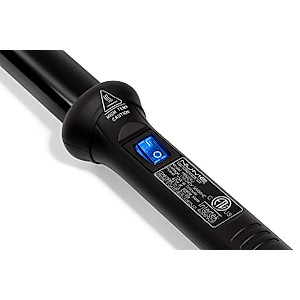 NuMe Classic Ceramic Curling Wand - Tourmaline 25mm Barrel Hair Curler, Negative Ion Conditioning, Far Infrared Heat - All Hair Types