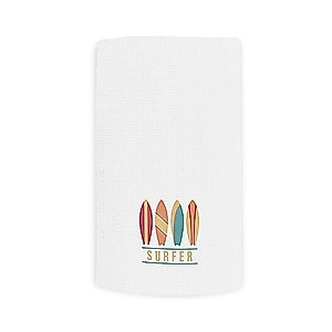 Vintage 80s 90s Colorful Surfboard Surfer Kitchen Towels and Dishcloths 16×24 Inch,Surfing Hand Towel Dish Towel Tea Towel For Coastal Beach House Kitchen Decor,Gifts for Sports Lovers,Surfer Gifts