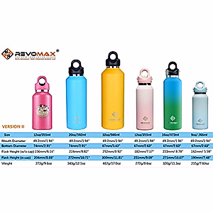 RevoMax V2 Lid: Interchangeable Plastic, Glass or Vacuum Insulated Bottles