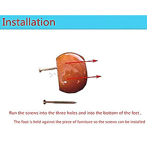 Mysummer 4PCS White Round Bun Feet Wood Sofa Legs Solid Wood Furniture Legs for Cabinet Sofa Ottoman TV Stand Loveseat Dresser