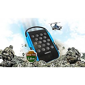 ADATA HD720 2TB USB 3.0 Waterproof/Dustproof/Shock-Resistant External Hard Drive, Blue (AHD720-2TU3-CBL)