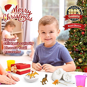 DOTSOG Easter Eggs Gifts for Kids,12 Pack Dino Eggs Dig Kit, Dinosaur Toys for Kids Open Unique Large Surprise Dinosaur Filled Eggs Archaeology Preschool Educational Science for Children & Adult.