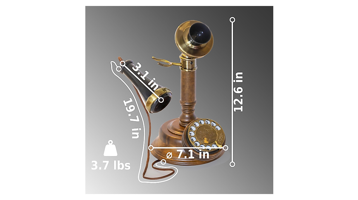 Vintage 1921 Retro Telephone with Wood Craftsmanship | Opis Tech